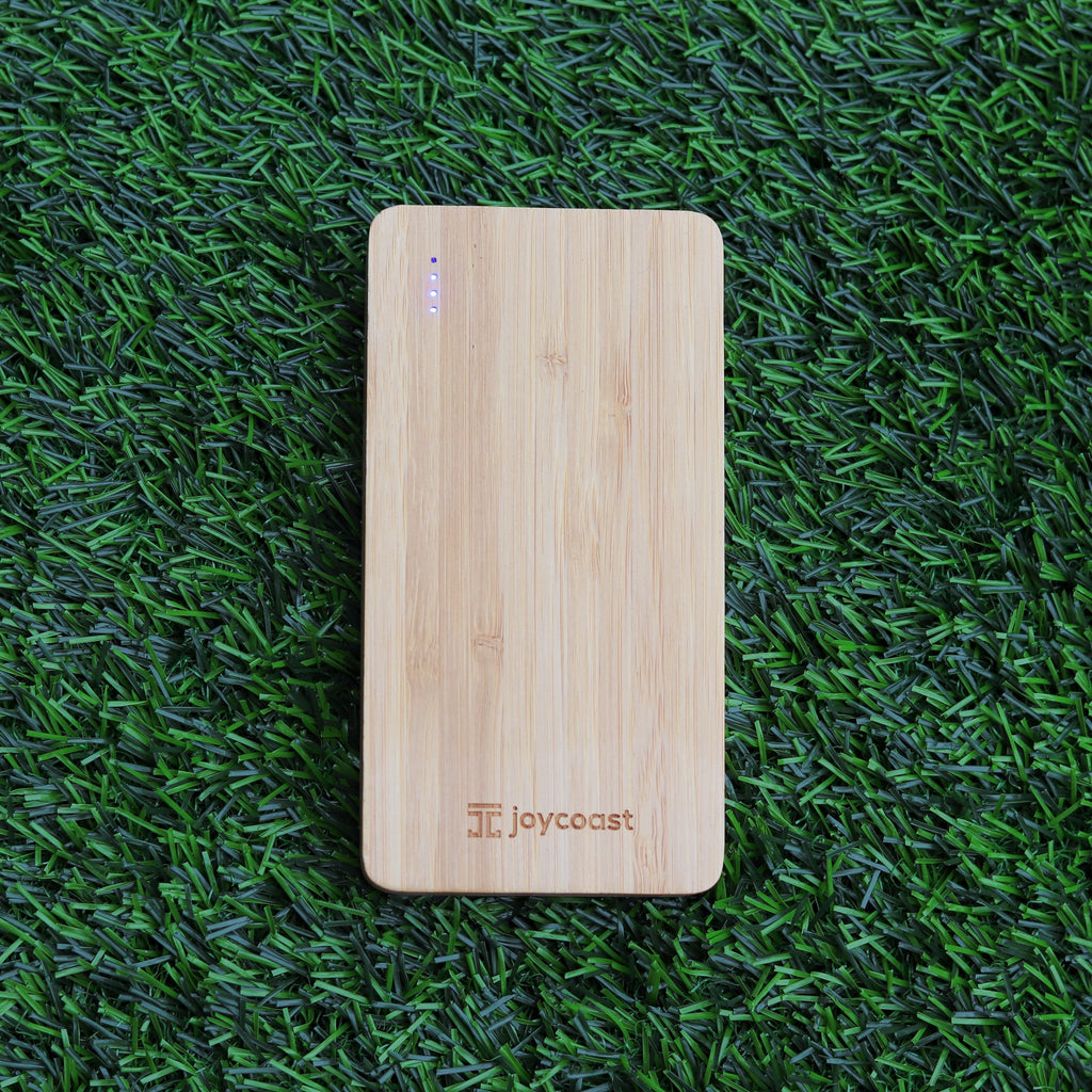 Portable Bamboo Battery Charger, Wireless