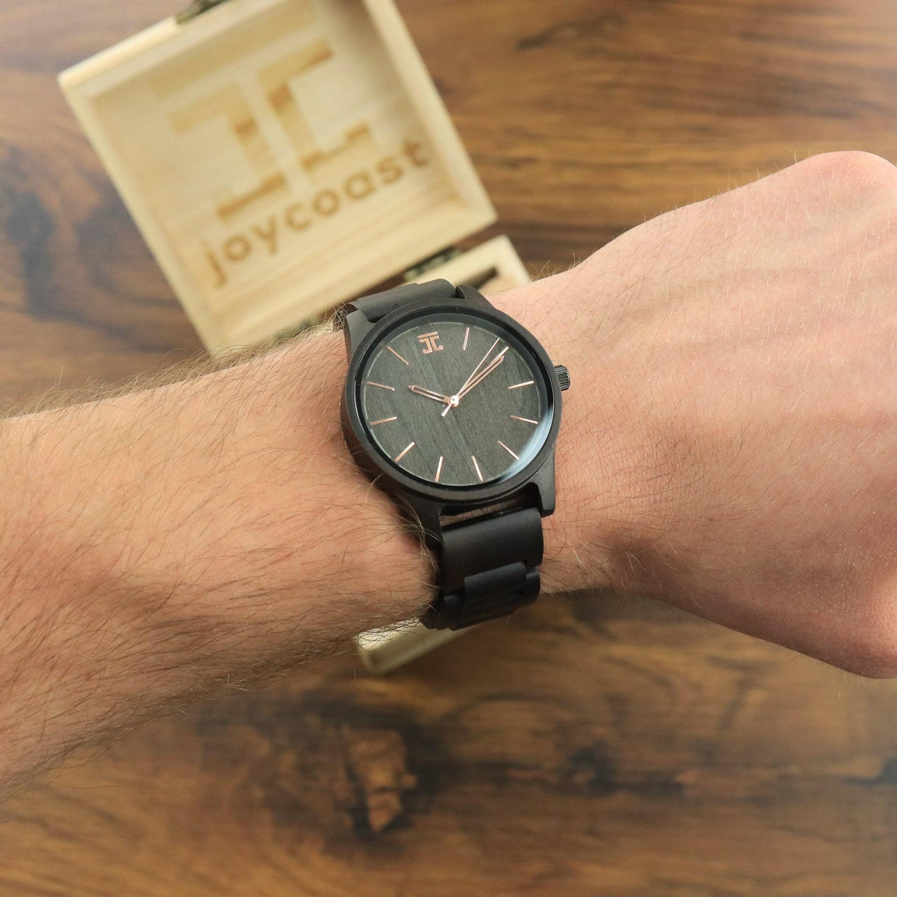 Chocolate Rose Sandalwood Rose Gold Watch
